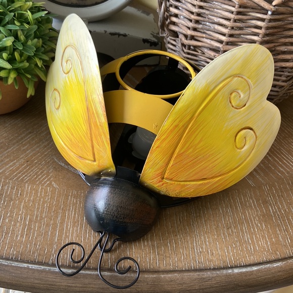 Accents | New Modern Farmhouse Honey Bumble Bee Rustic Metal Led Candle ...